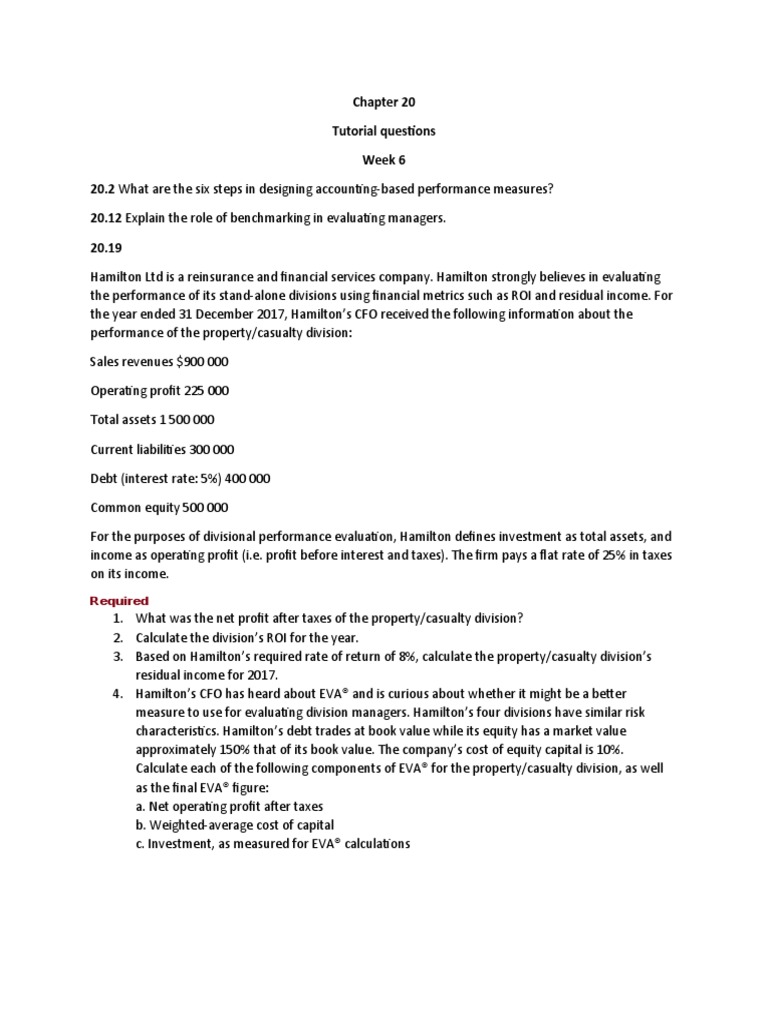 Tutorial Questions Moodle Pdf Return On Investment Equity Finance