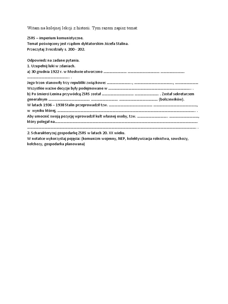 Zsrs Imperium Komunistyczne Cz. I | PDF