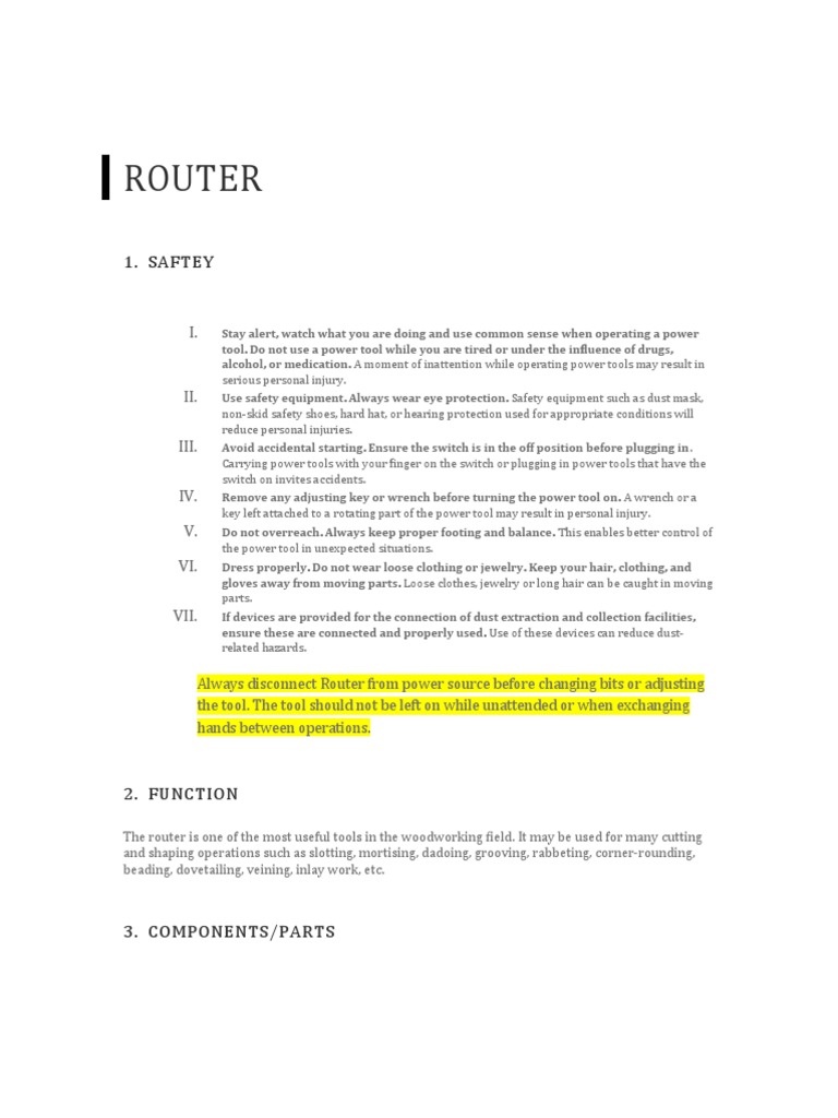 Router | PDF | Manufactured Goods | Equipment