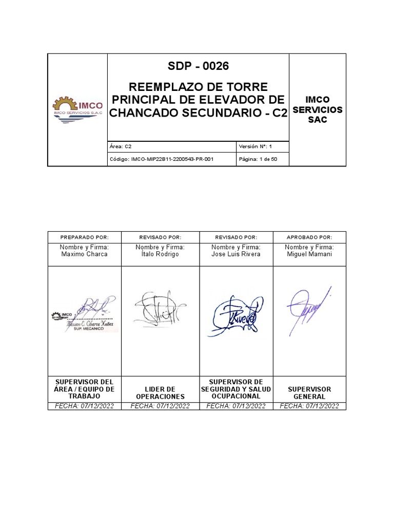 Imco Mip22b11 2200543 PR 001 | PDF | Seguridad y salud ocupacional | Grúa (máquina)