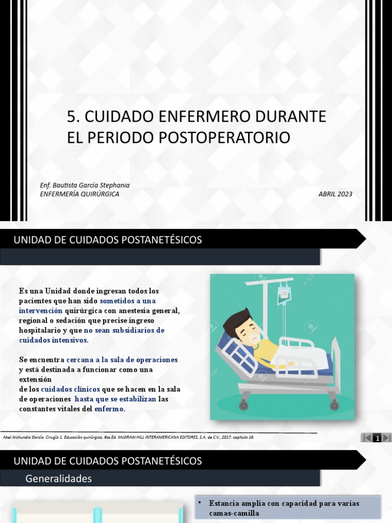 Postoperatorio | PDF | Cirugía | Anestesia