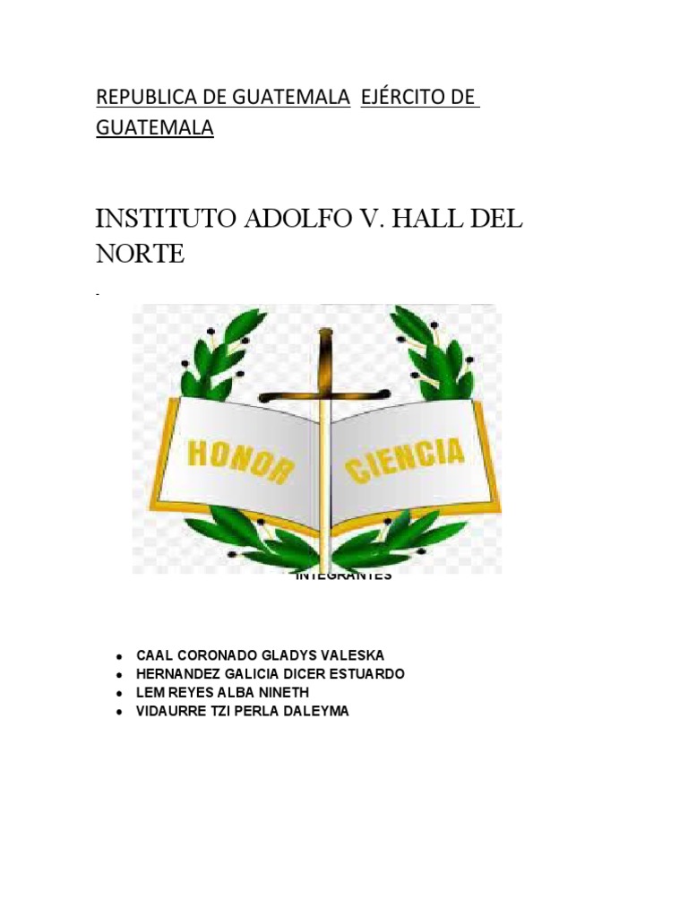 Instituto Adolfo V. Hall Del Norte: Republica de Guatemala Ejército de Guatemala | PDF ...