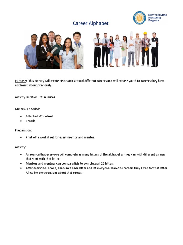 Career Alphabet Activity Guide | PDF