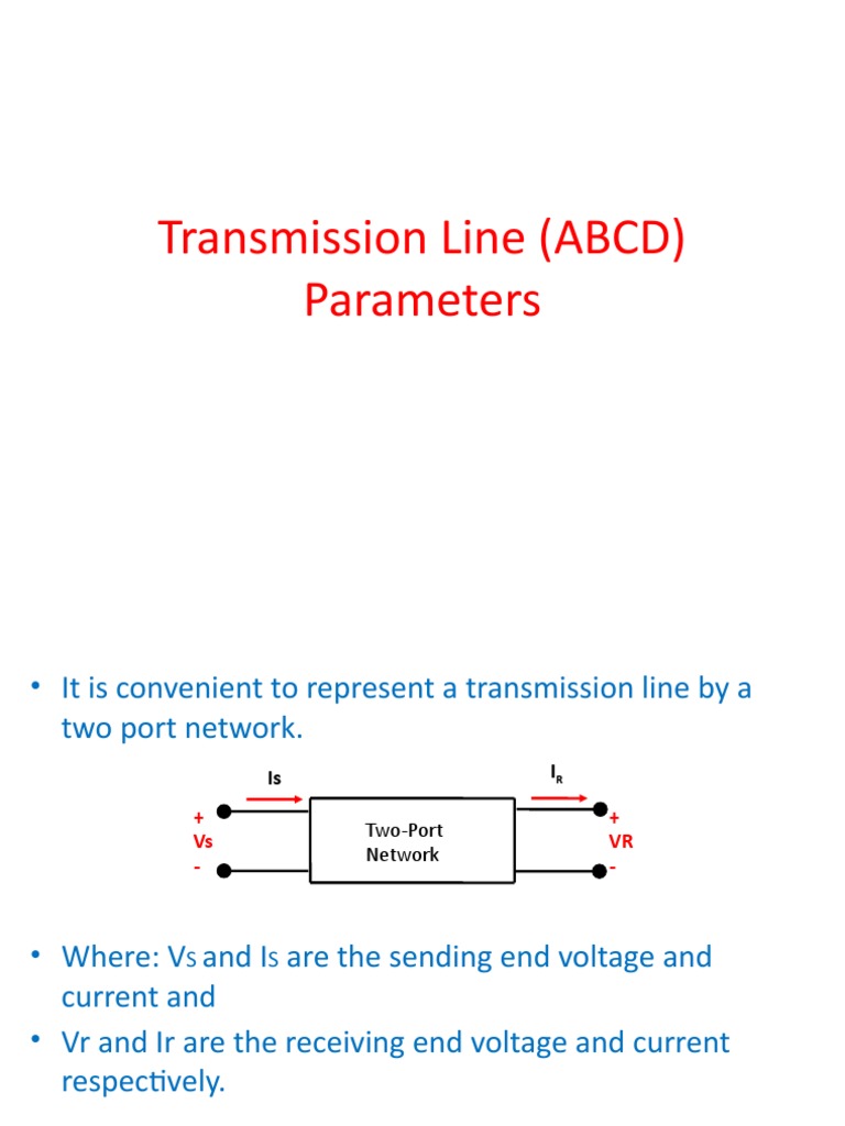 Transmission Line (ABCD) Parameters | Download Free PDF | Computer Engineering | Metrology