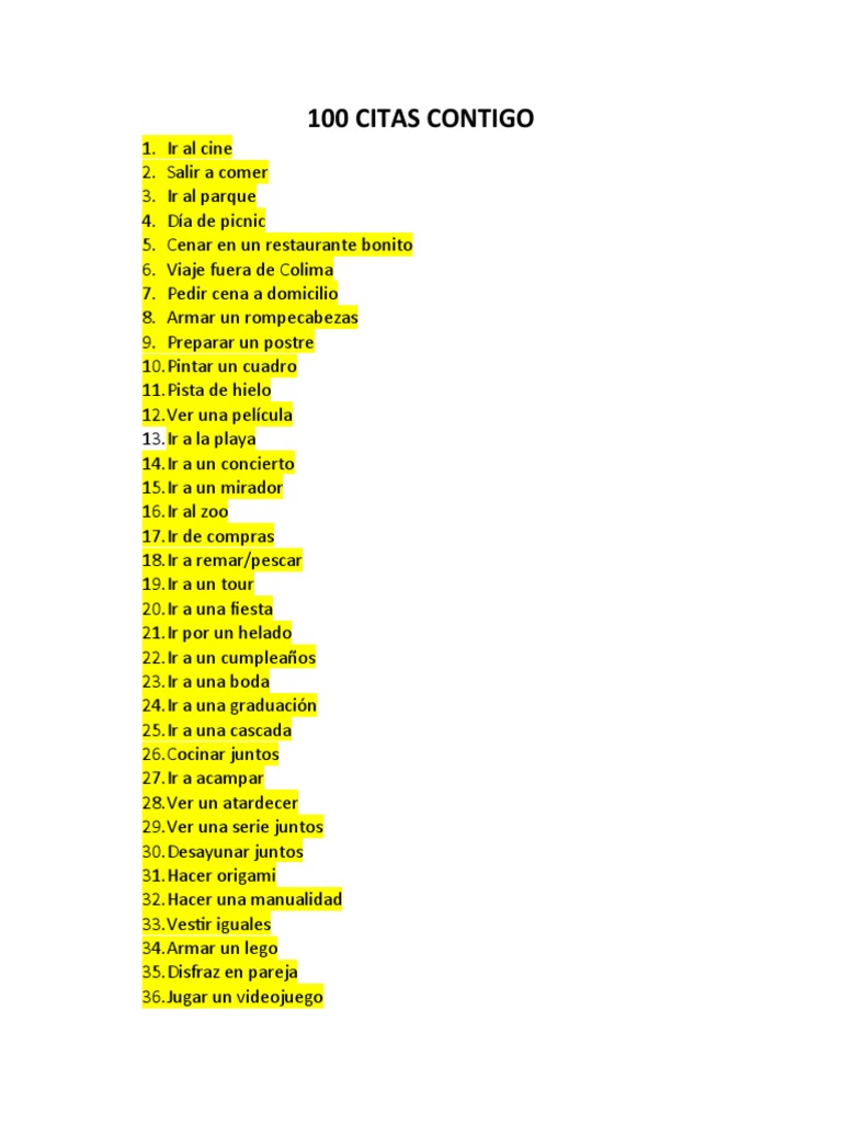 100 Citas Contigo | PDF