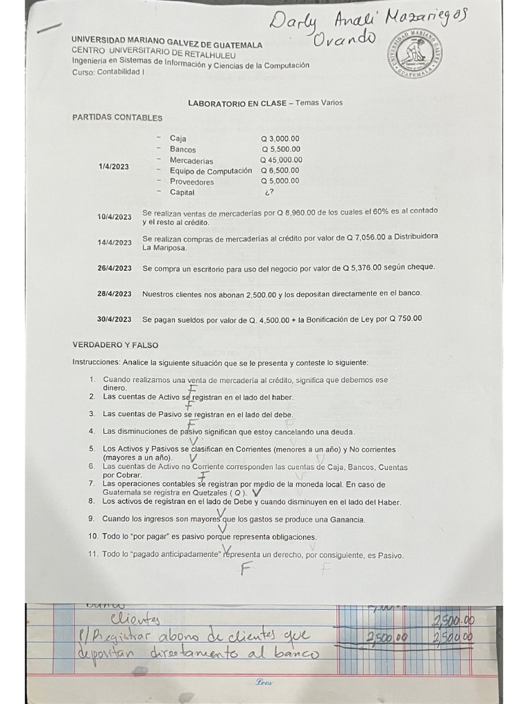 Laboratorio en Clase 7 Darly Mazariegos | PDF