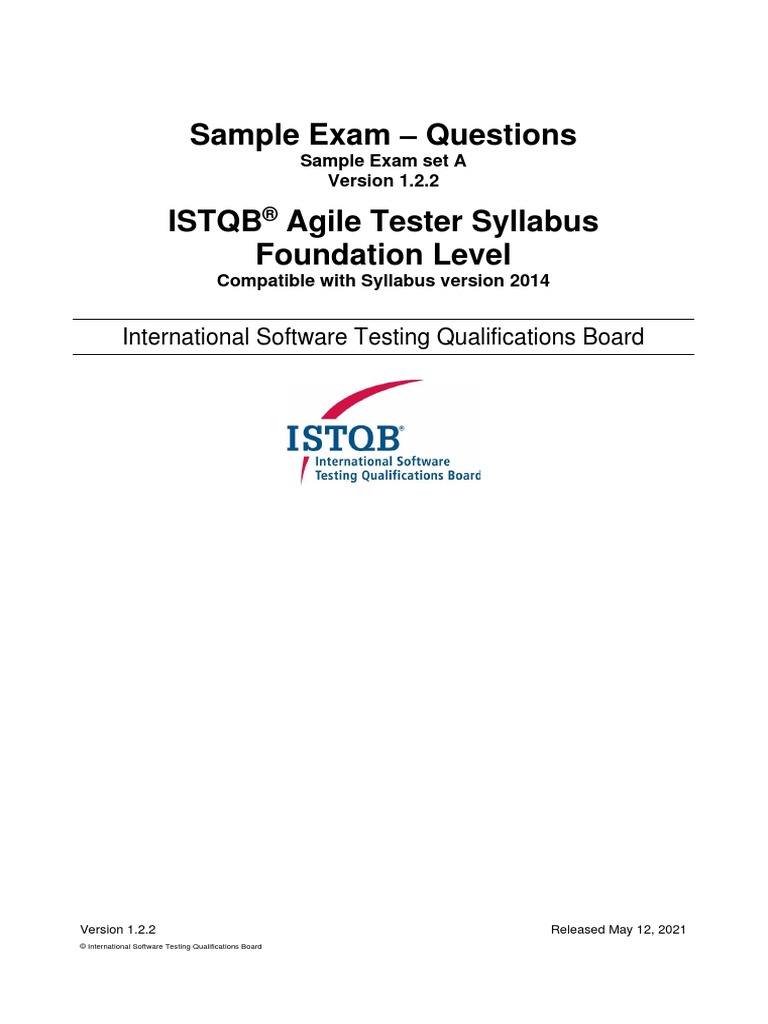 Istqb Agile Tester Sample Questions Pdf