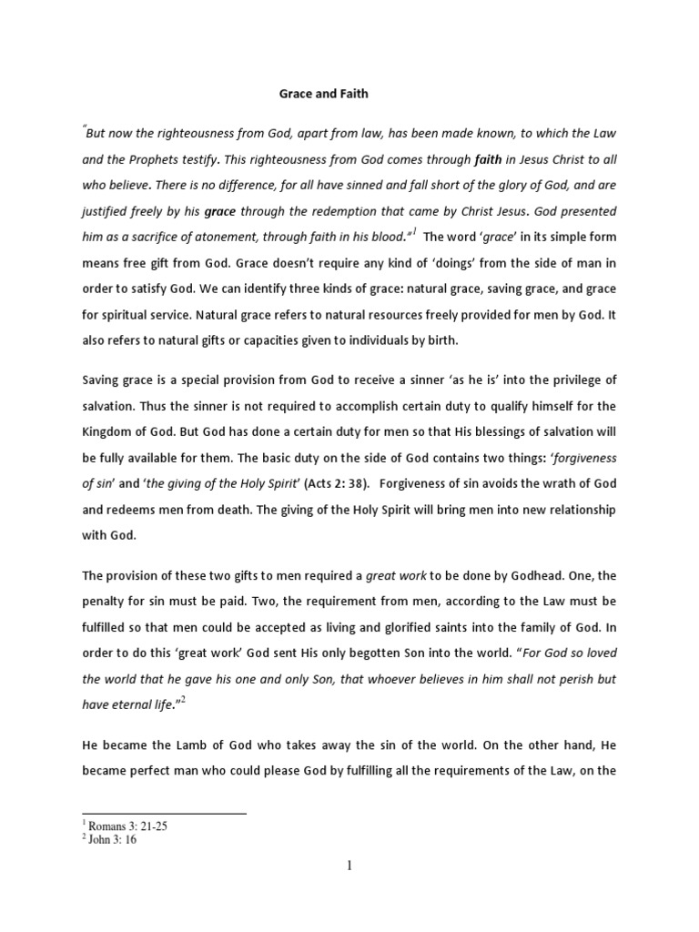 Grace And Faith Pdf