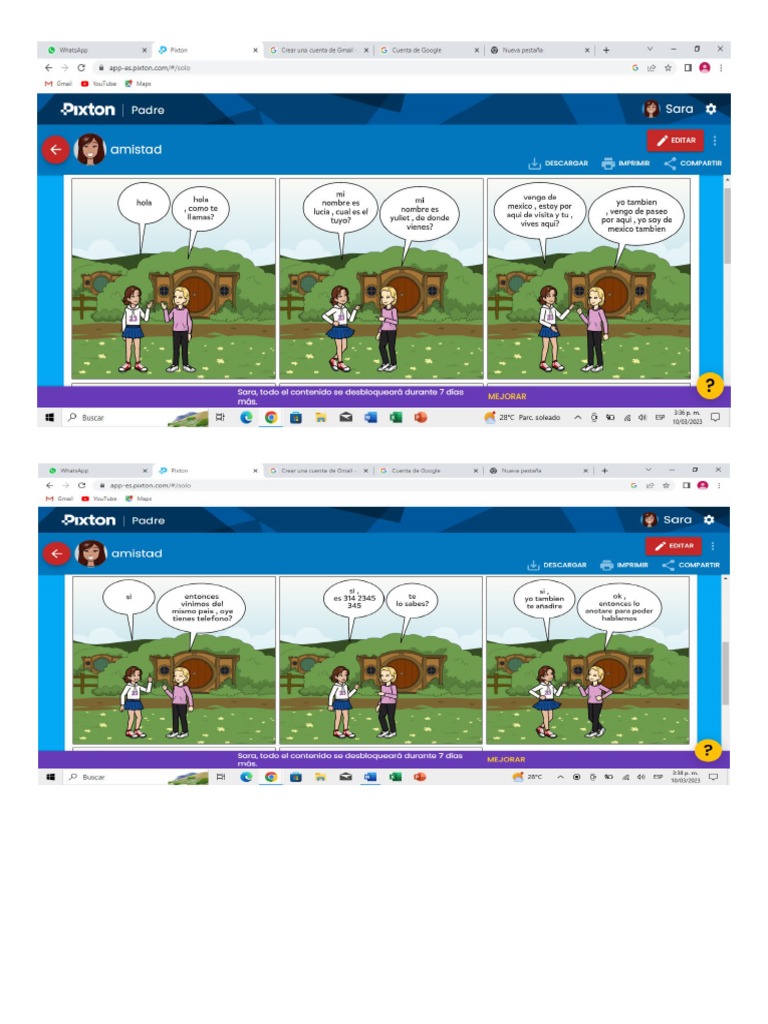 Pixton Comic Tarea | PDF