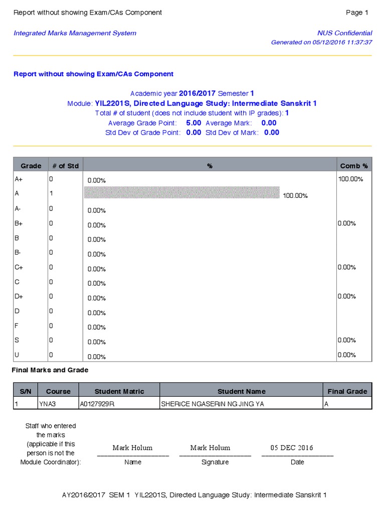 2016/2017 1 YIL2201S, Directed Language Study: Intermediate Sanskrit 1 ...
