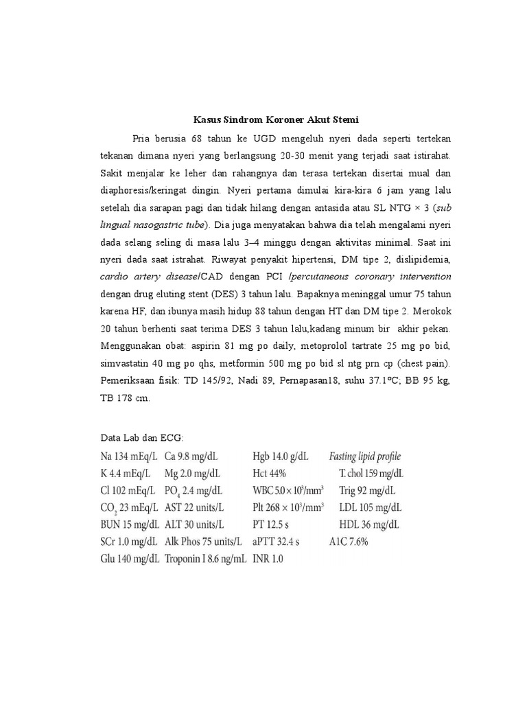 Kasus Koroner Stemi | PDF