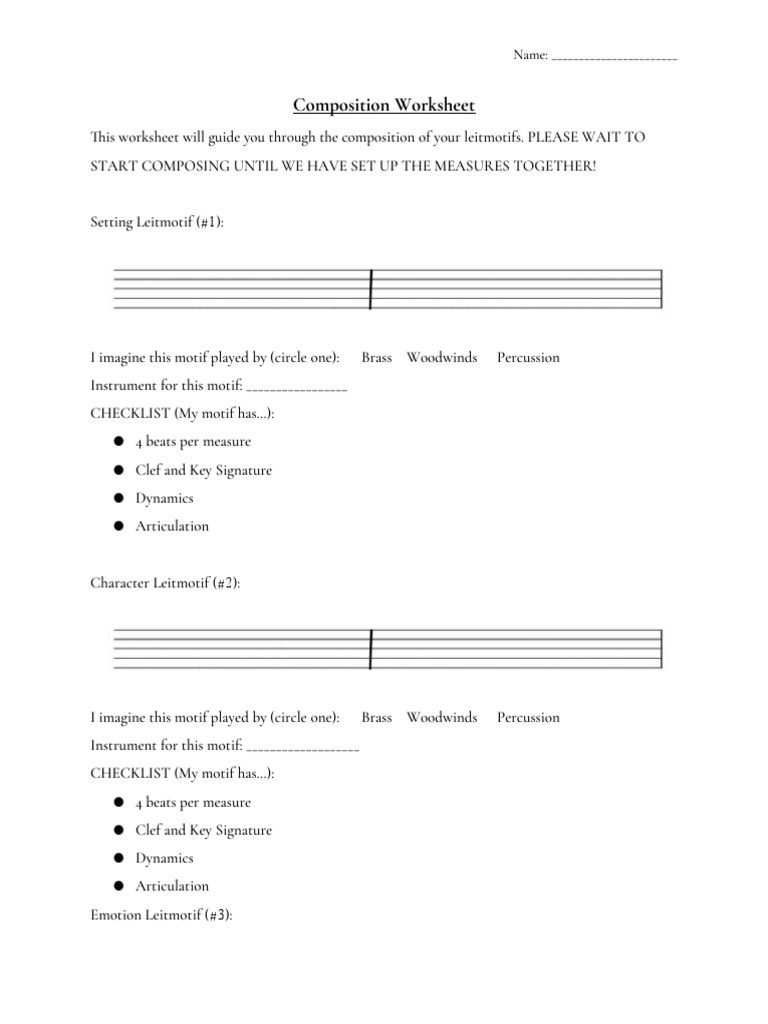 Composition Worksheet | PDF