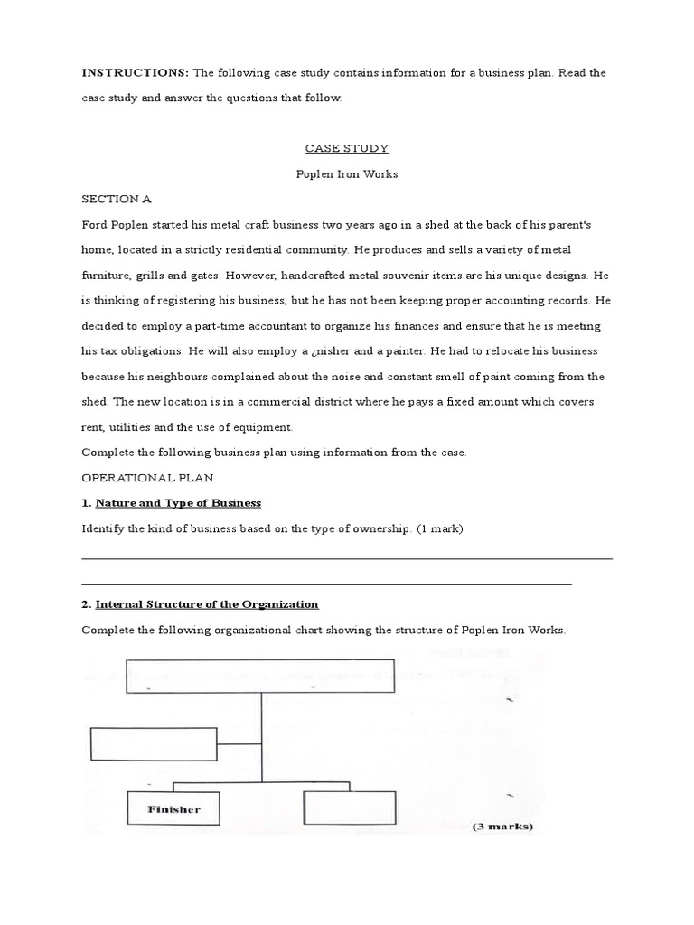 Poplen Iron Works Business Plan Case Study | PDF | Marketing | Brand