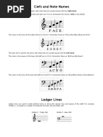 Bass Clef Staff and Notes | PDF