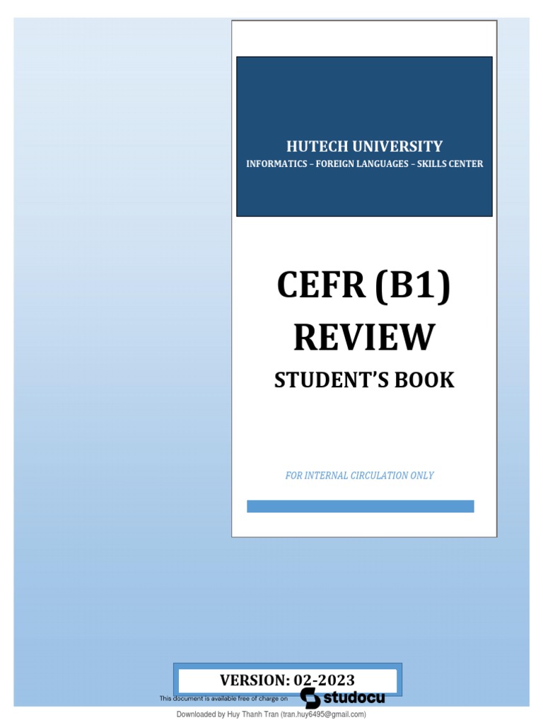 Cefr Students Book Version 02 2023 AK | PDF | Nonverbal Communication ...