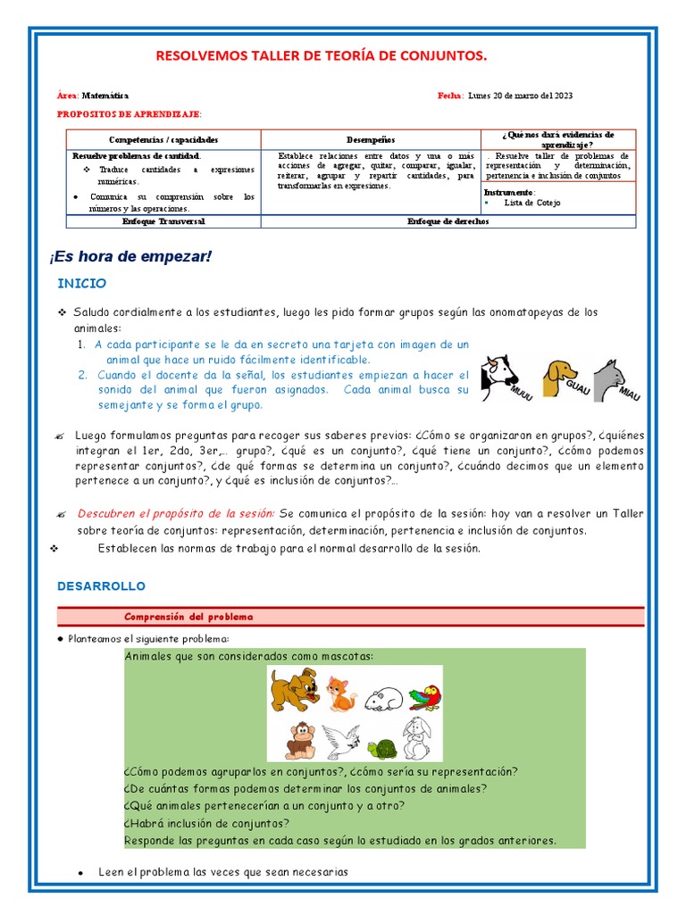 Resolvemos Taller de Teoría de Conjuntos | PDF | Conjunto (Matemáticas) | Lógica matemática