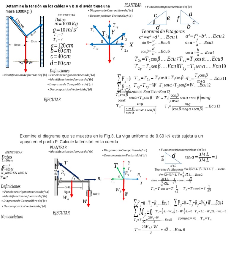 Ejercicios de estatica | PDF