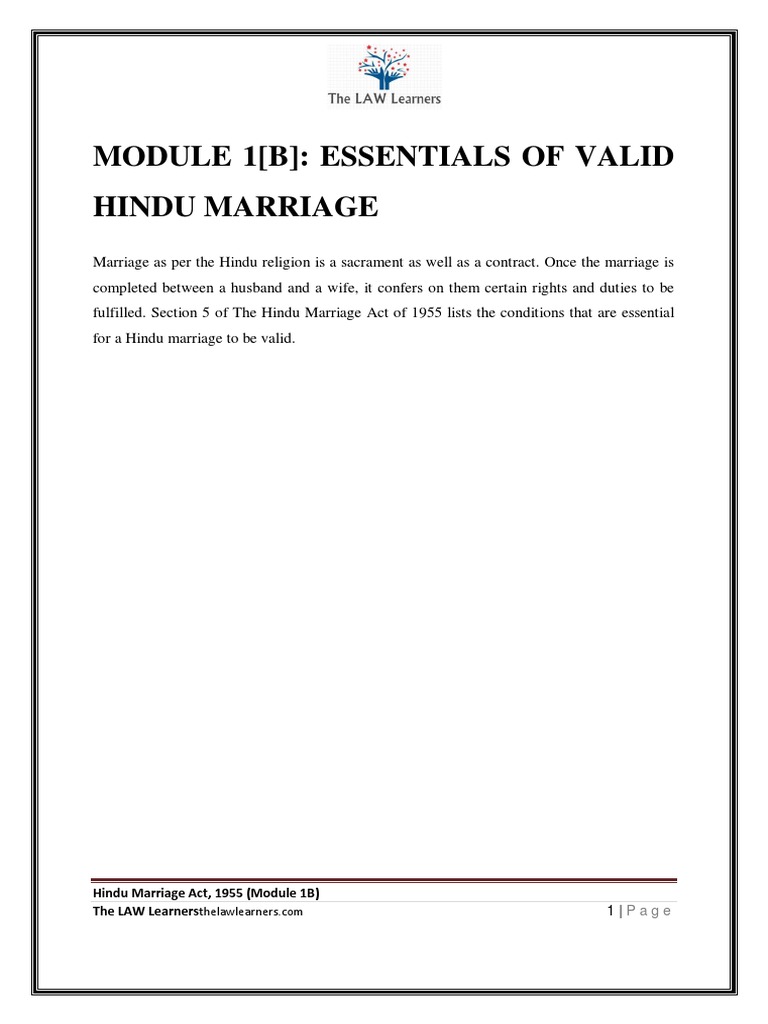 Essential of Valid Marriage | PDF