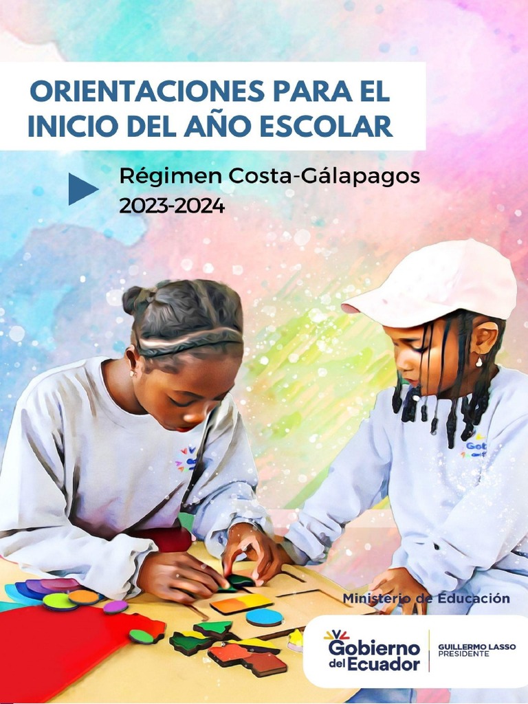 Orientaciones para El Inicio Del Año Escolar Régimen Costa. Galápagos ...
