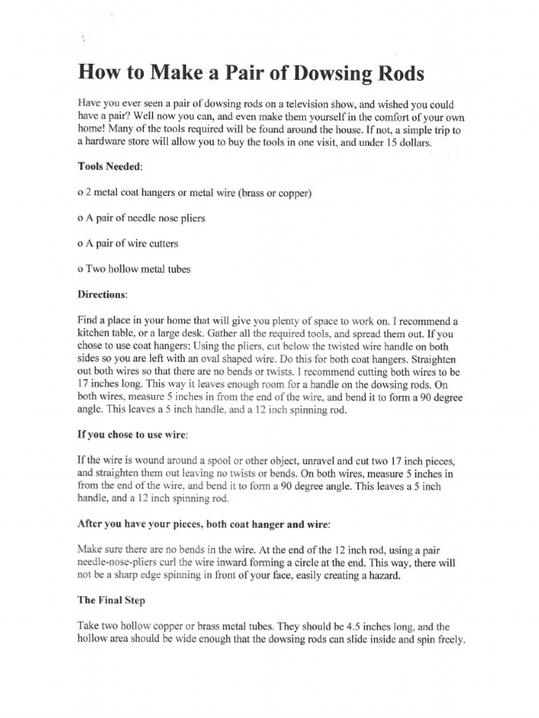 Scan Dowsing Rods | PDF