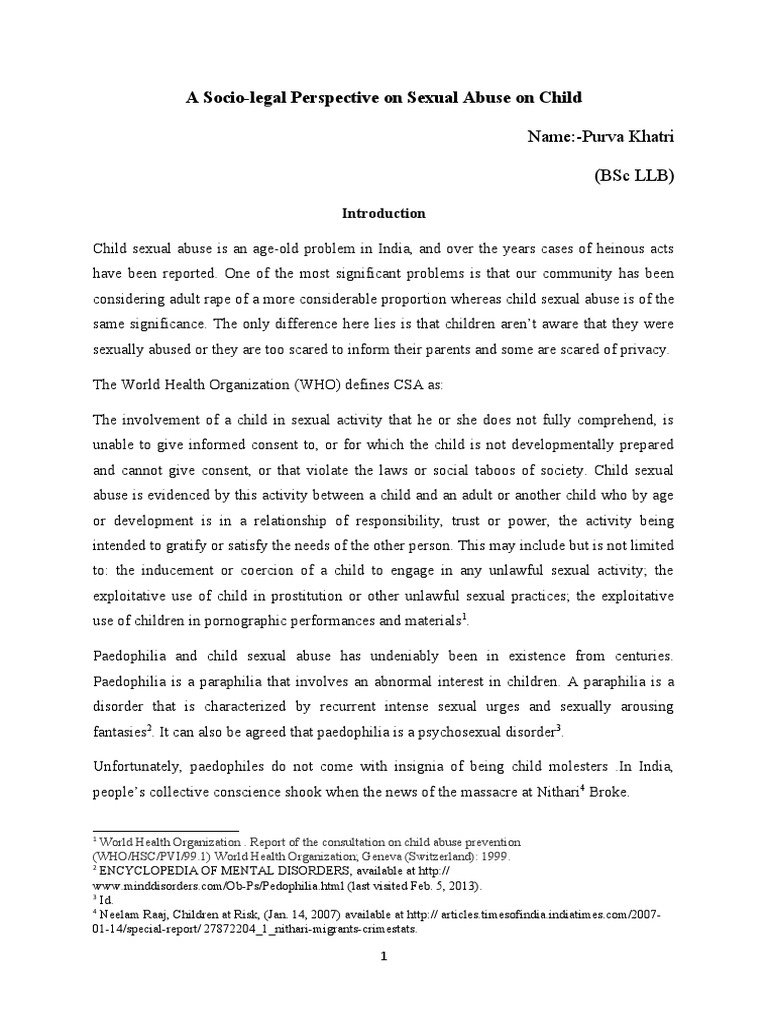 Research Proposal | PDF | Child Sexual Abuse | Rape