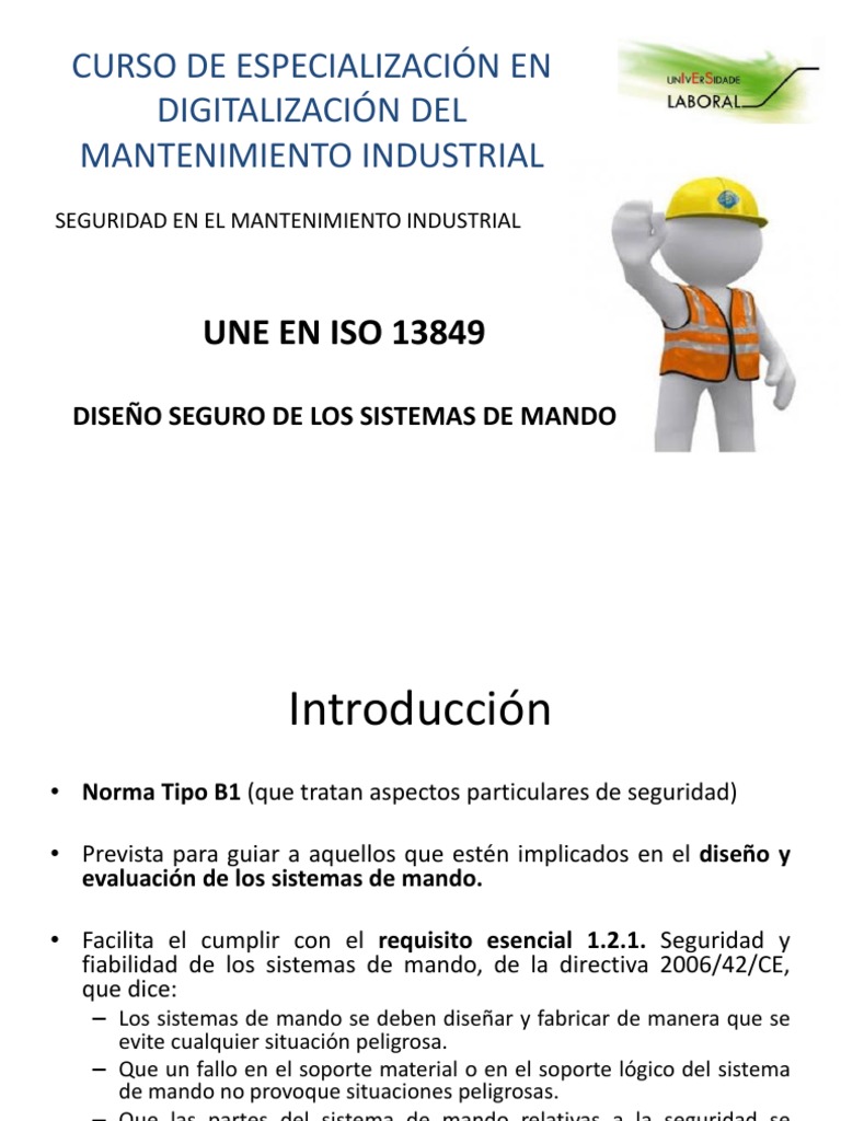 Une en Iso 13849 Diseño Seguro de Los Sistemas de Mando | PDF | Software | Diseño