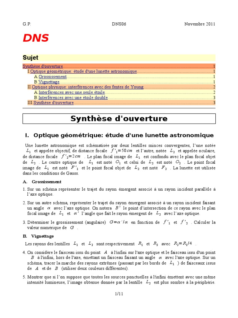 Synthese D'ouverture | PDF | Optique | Philosophie naturelle