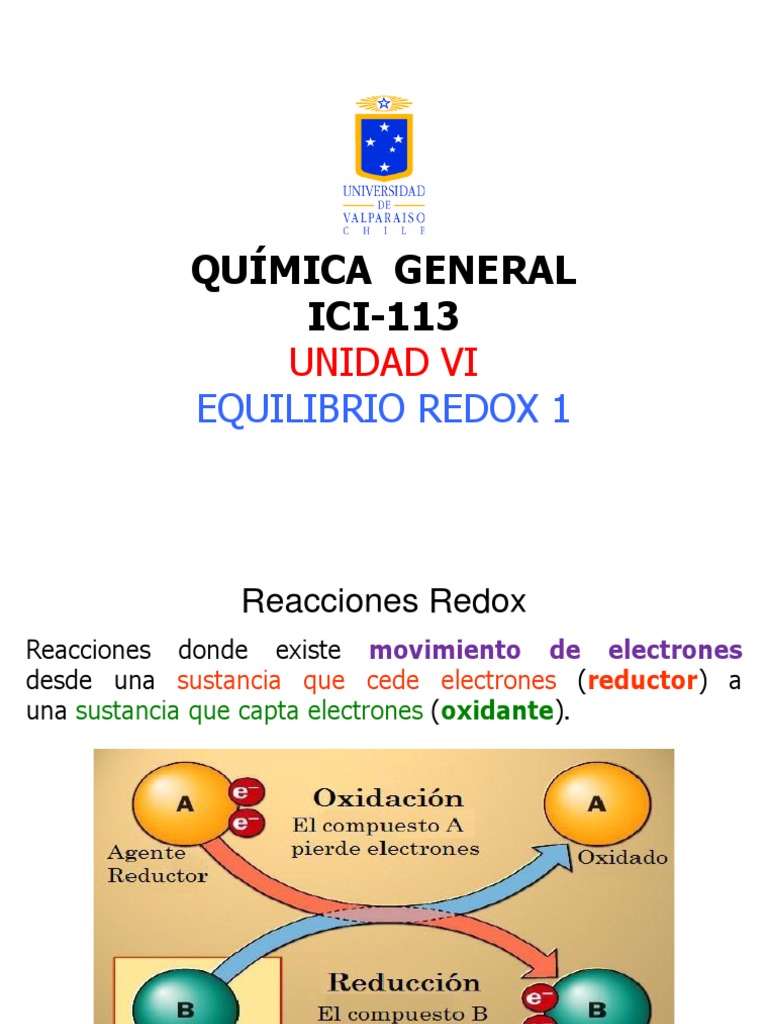 Clase 15-Equilibrio Redox 1 | PDF | Redox | Química