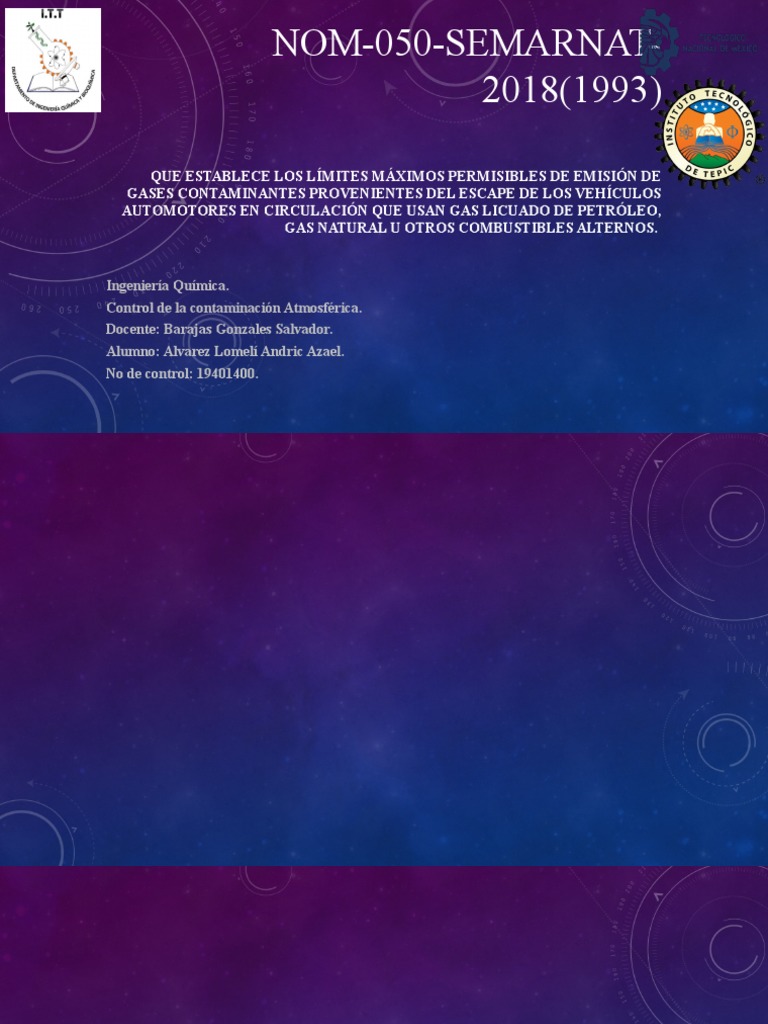 Nom 050 SEMARNAT 2018 (1993) | PDF