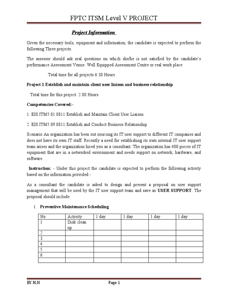 FPTC Itsm Level V Project | PDF | Computer Network | Personal Computers