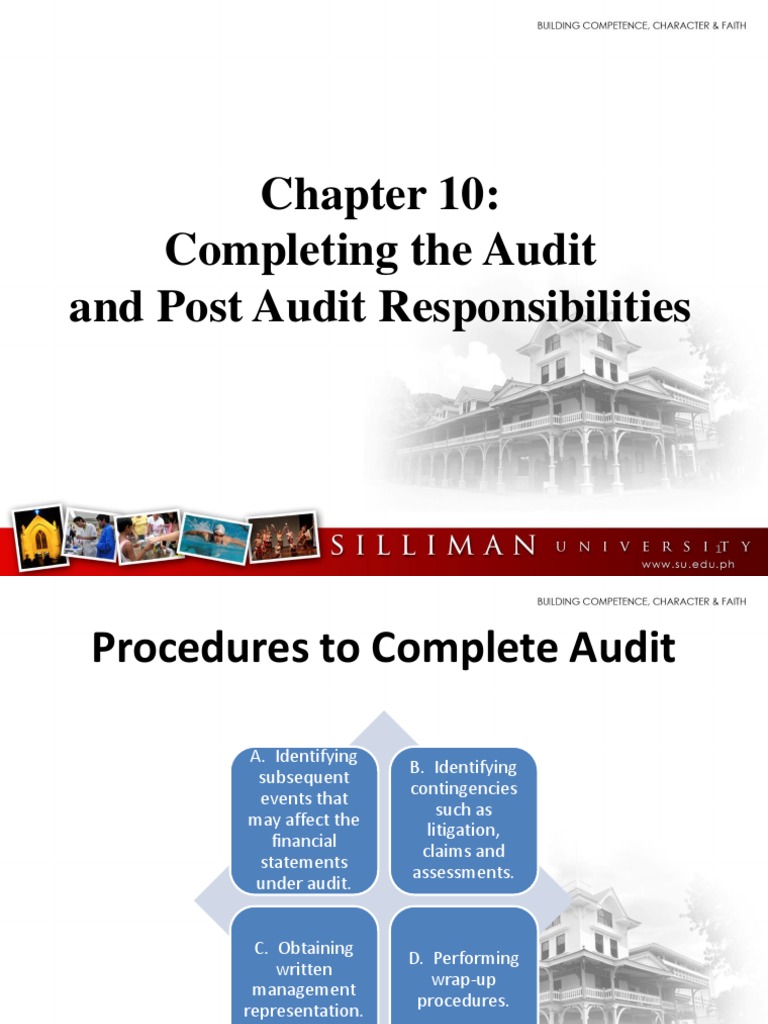 Audit Completion and Post-Responsibilities | PDF | Business | Finance ...
