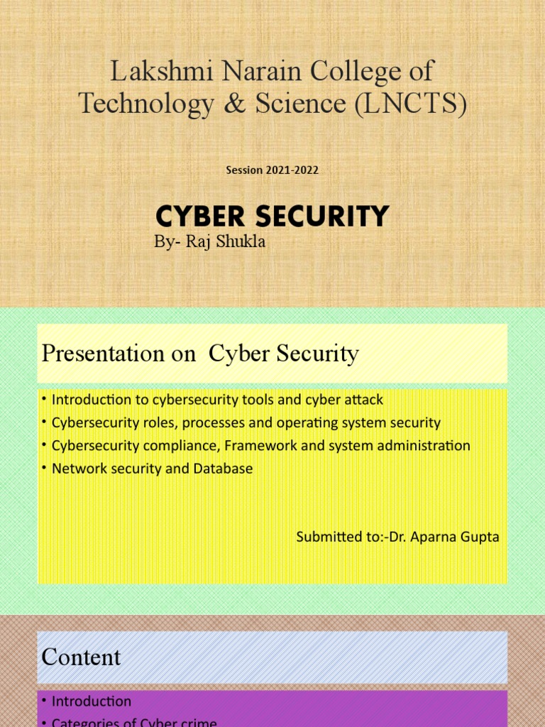 Lakshmi Narain College of Technology & Science (LNCTS) : Cyber Security ...