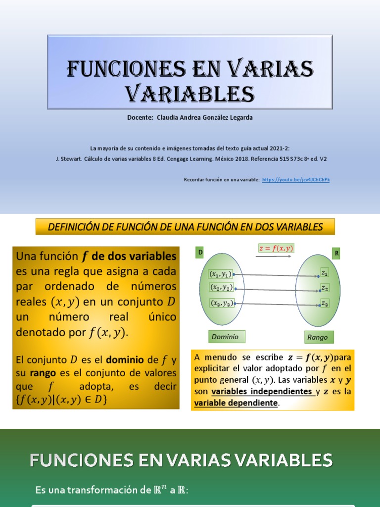 Funciones en Varias Variables | PDF