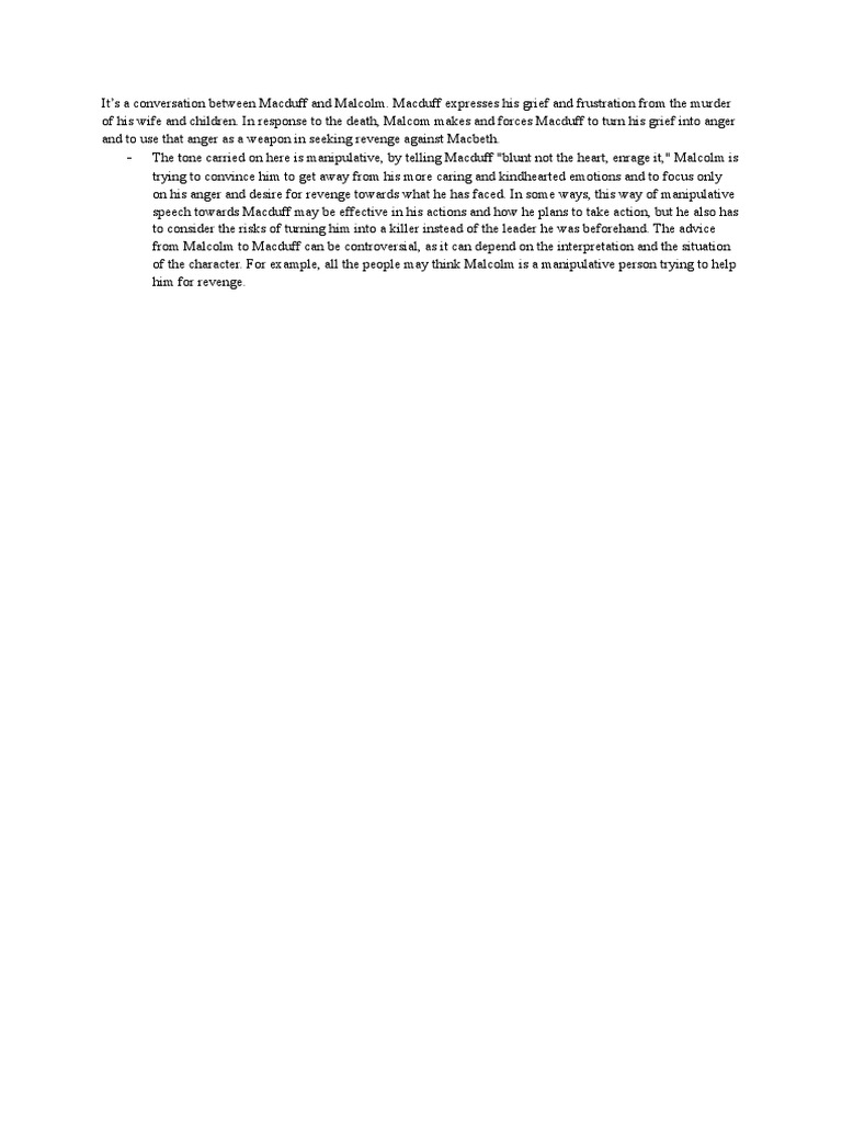 Macbeth Act 5 Scene 1 Analysis | PDF