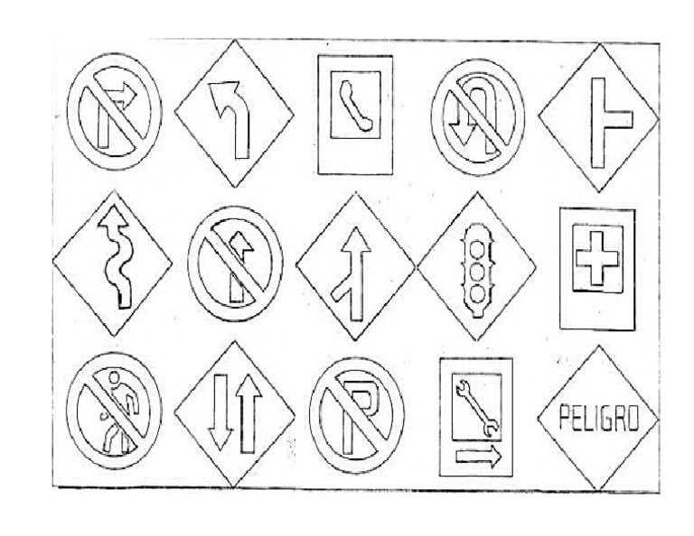 Señales para Colorear PREESCOLAR | PDF