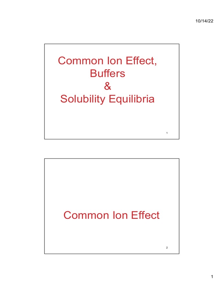 Buffers and Solubility Equilibria | PDF | Buffer Solution | Acid