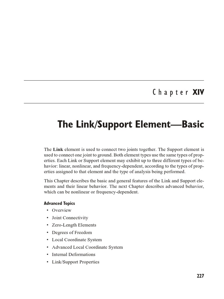 SapRefer LINK SUPPORT - ELEMENT | PDF | Cartesian Coordinate System ...
