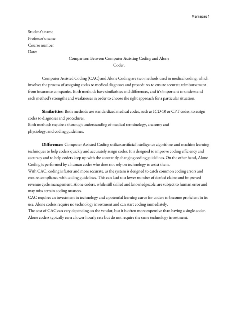 Comparison Between Computer Assisting Coding and Alone Coder. | PDF | Computer Programming ...