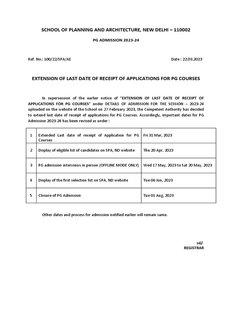 PG Admission 2023 Circular-22-03-2023 | PDF