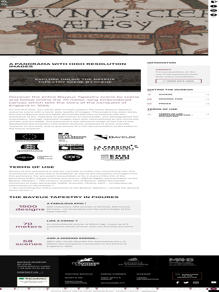 Explore The Bayeux Tapestry Online: 1500 Designs | PDF