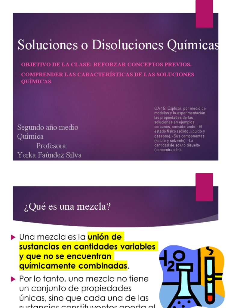 Soluciones Químicas: Guía Básica | PDF | Mezcla | Solubilidad