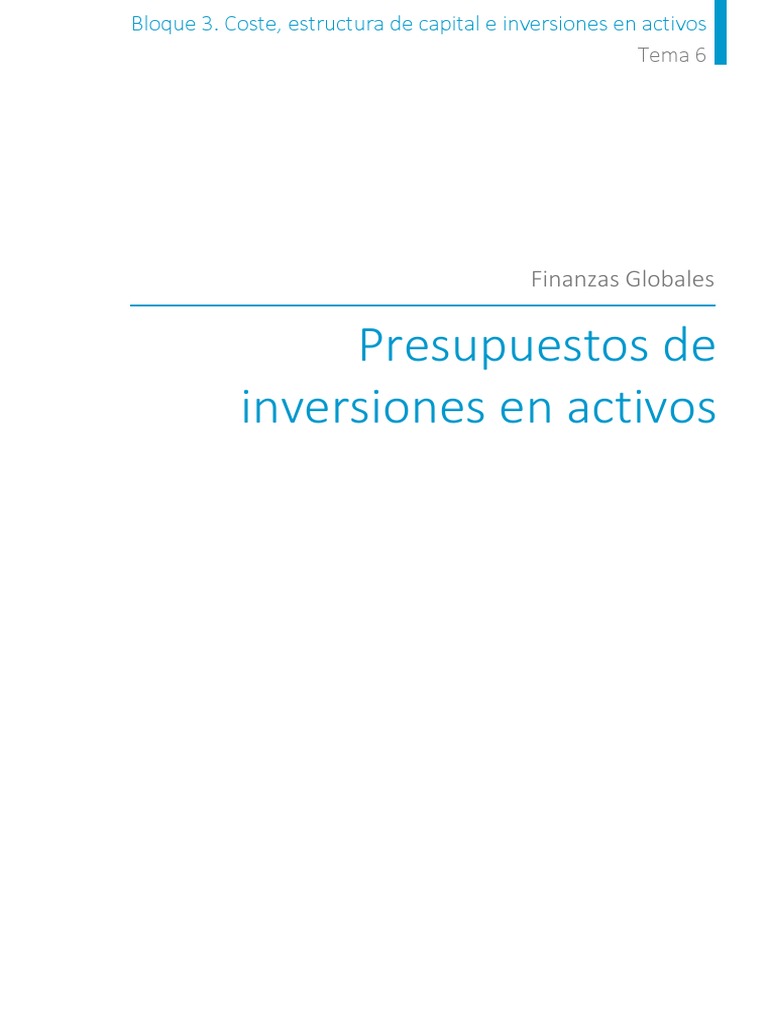 Tema 6 | PDF | Inversiones | Impuestos