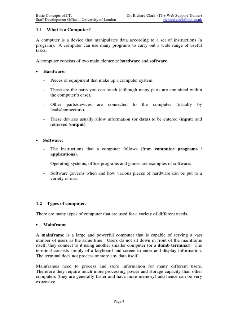 Ict Notes1 Pdf Floppy Disk Computer Data Storage