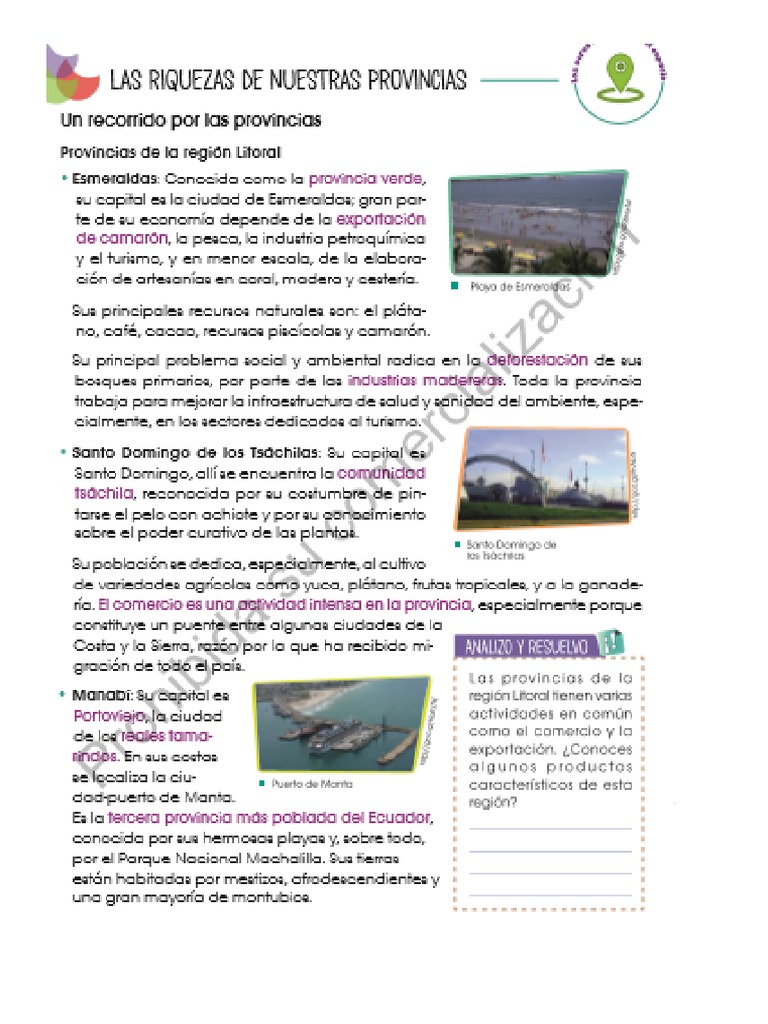 Riquezas de Las Provincias de La Costa. | PDF