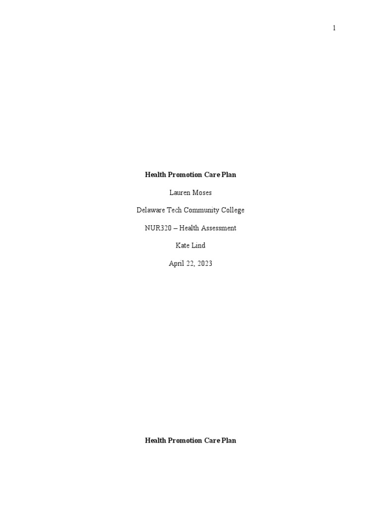 Health Promotion Paper - LM | PDF