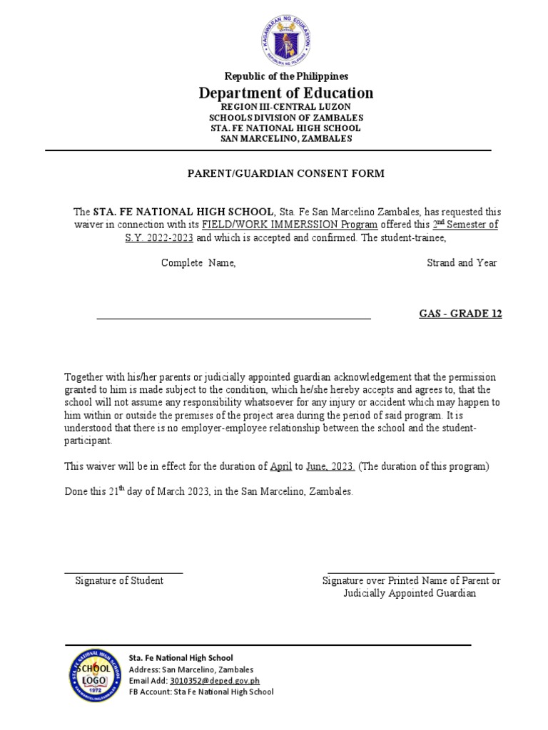 Parent Consent | PDF