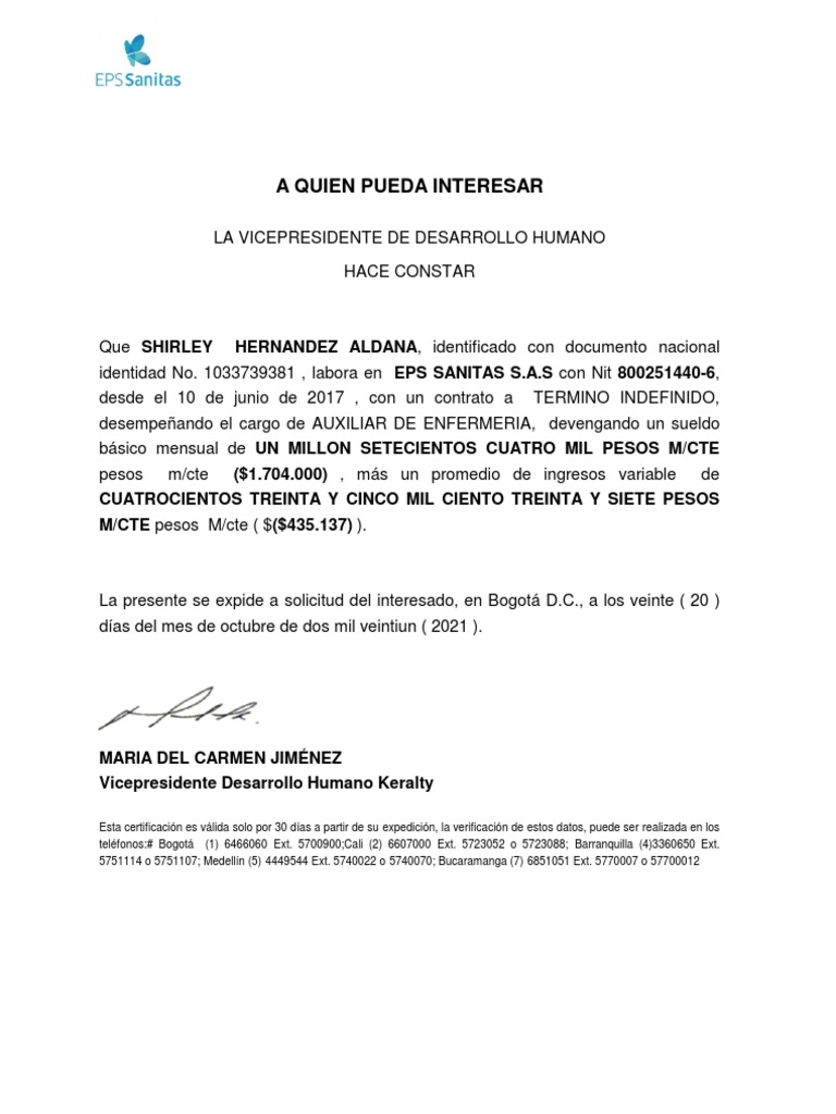 A Quien Pueda Interesar | PDF