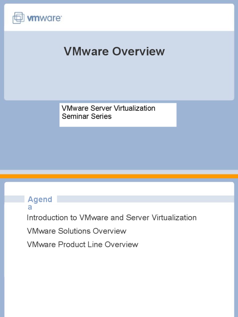 Vmware Overview | PDF | V Mware | Virtual Machine