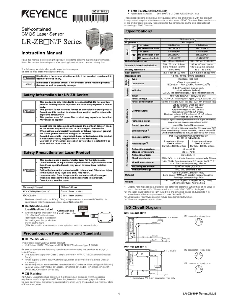 Keyence LRZ Im Ki | PDF