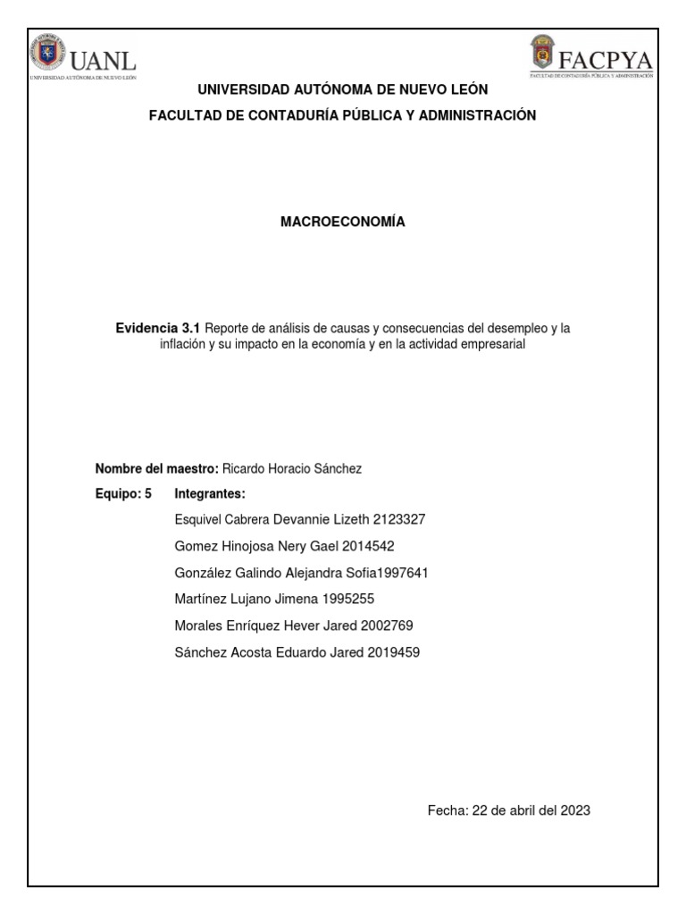 Equipo 5 - Evidencia 3.1 - Macro | PDF